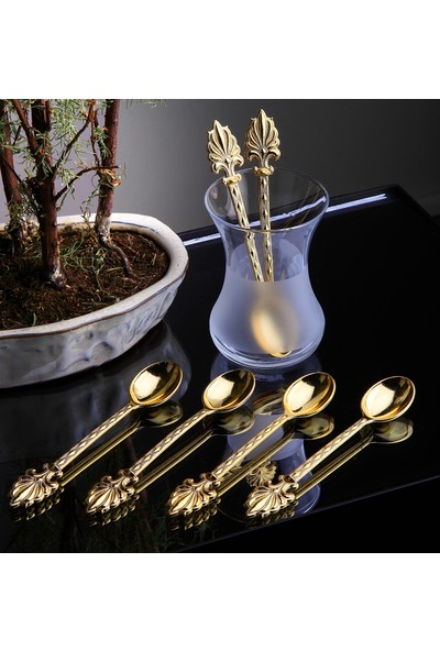 Olcay Home Lüx 6 Kişilik Gold Çay Kaşığı