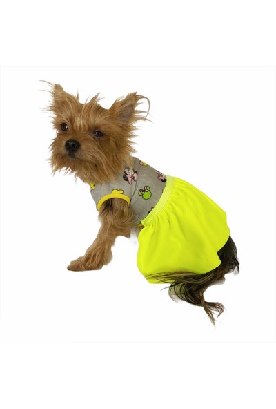 Kemique Cute Miki Yellow Köpek Elbisesi Köpek Kıyafeti Kemique Cute Miki Yellow Köpek Elbisesi Köpek Kıyafeti