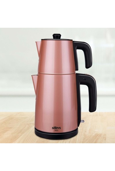 Stilevs Biçay Çelik Çay Makinesi Inox - Rose