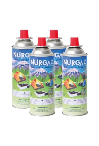 Nurgaz 220GR NG207 4 Adet Valfli Kartuş Set Nurgaz 220GR NG207 4 Adet Valfli Kartuş Set