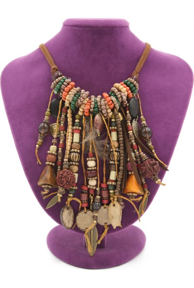 Yodalab Store Pirinç Doğal Taşlı Otantik Model Kolye Yodalab Store Pirinç Doğal Taşlı Otantik Model Kolye