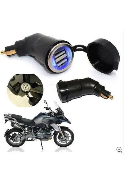 Fatih Moto Bmw 1200-1250 Triumph Tiger Çakmaklık Çift USB Şarj Adaptörü Fatih Moto Bmw 1200-1250 Triumph Tiger Çakmaklık Çift USB Şarj Adaptörü