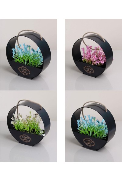Buldum Çiçekli Dekoratif Silindir Çember - Kapı Süsü Saksı Buldum Çiçekli Dekoratif Silindir Çember - Kapı Süsü Saksı