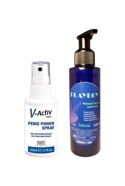 Hintohu V-Activ Man Penis Power Spray 50 ml Erkeklere Özel Sprey+Playboy 125ML Lubricant Gel Kayganlaştırıcı Hintohu V-Activ Man Penis Power Spray 50 ml Erkeklere Özel Sprey+Playboy 125ML Lubricant Gel Kayganlaştırıcı