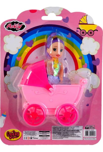 Çebi Toys Anlily Bebekli Yataklı Puset Çebi Toys Anlily Bebekli Yataklı Puset