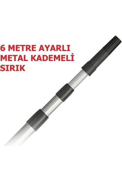 İzmir Fırça Teleskopik Uzatmalı Metal Sap 6 Metre Ayarlı Sırık İzmir Fırça Teleskopik Uzatmalı Metal Sap 6 Metre Ayarlı Sırık