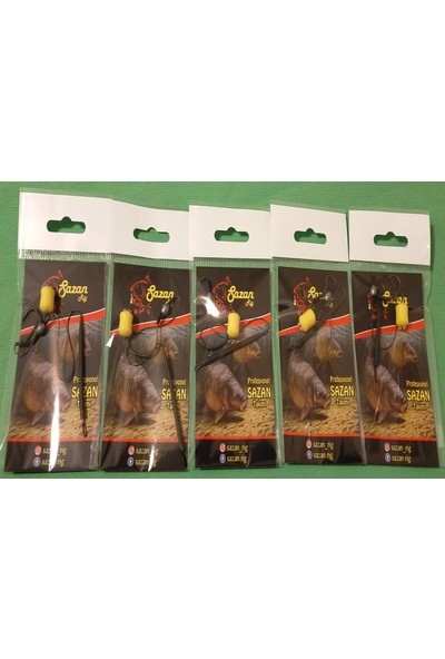 Sazan Rig Yüzen Dumbell Tipi Hazır Rig Takımı (5' Li Set)