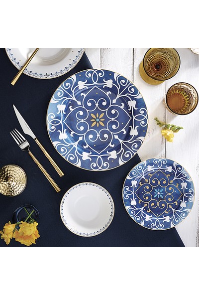 Karaca Deep Sea 6 Kişilik Porselen Yemek Takımı