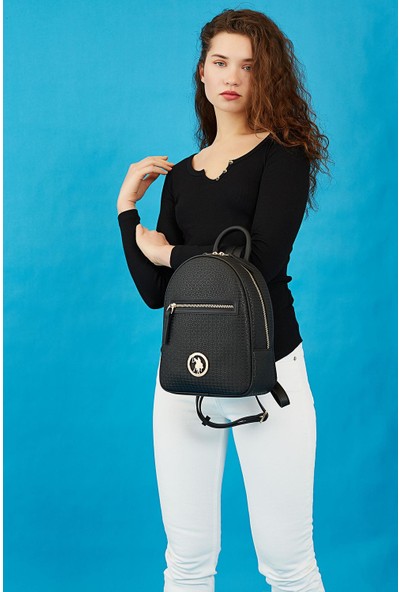 U.s. Polo Assn. US8709 Siyah Kadın Sırt Çantası