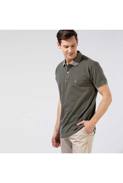 Nautica Erkek Classic Fit Haki Polo K01111T.3BP