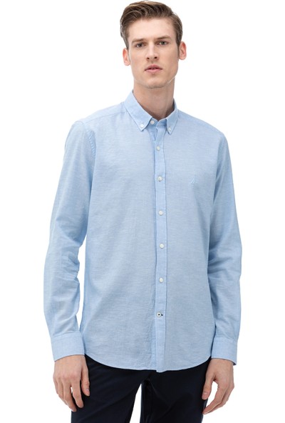 Nautica Erkek Slim Fit Mavi Gömlek W01000T.4NN