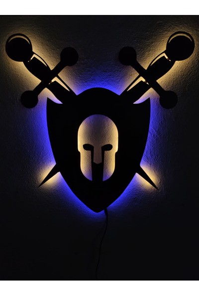 Dekoraven Kılıç&kalkan LED Işıklı Tablo