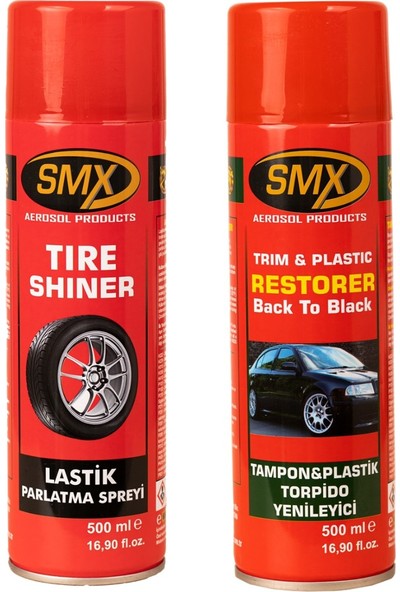 Smx Tampon Plastik Torpido Yenileyici Sprey ve Lastik Parlatıcı Sprey 500 ml Smx Tampon Plastik Torpido Yenileyici Sprey ve Lastik Parlatıcı Sprey 500 ml