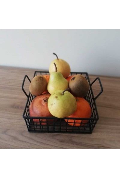 Wess Dizayn Metal Ekmek Sepeti Dekoratif Saklama Kabı Kare Model WD106 Wess Dizayn Metal Ekmek Sepeti Dekoratif Saklama Kabı Kare Model WD106