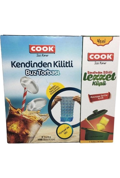 Cook Kendinden Kilitli Buz Torbası + Lezzet Küpü