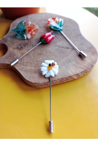 Semya Papatya Broş (Yaka Iğnesi)