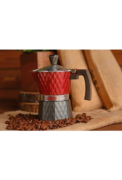 Taşev Diamante Moka Pot 3 Fincan Taşev Diamante Moka Pot 3 Fincan