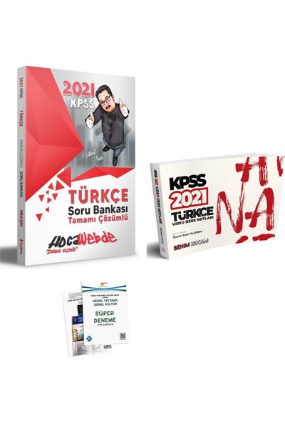 Hocawebde 2021 KPSS Türkçe Soru Bankası ve Benim Türkçe Video Ders Notları Hocawebde 2021 KPSS Türkçe Soru Bankası ve Benim Türkçe Video Ders Notları