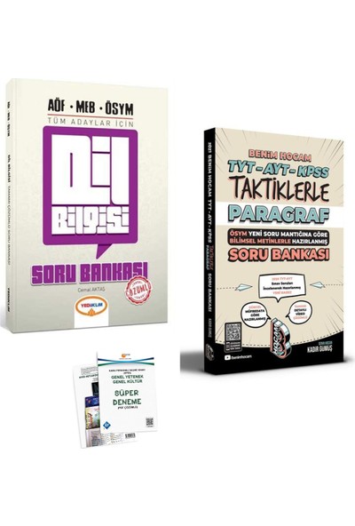 Yediiklim 2021 KPSS Dil Bilgisi Soru Bankası ve Benim Hocam Taktiklerle Paragraf Soru