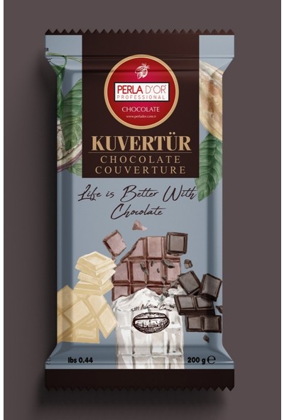 Perla D'or Bitter Kuvertür Çikolata 200 gr Perla D'or Bitter Kuvertür Çikolata 200 gr