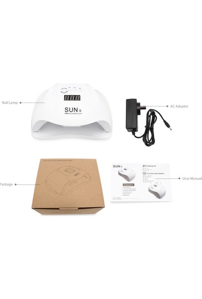Sun x 54W Kalıcı Oje ve Protez Tırnak Kurutucu 36 LED Sun x 54W Kalıcı Oje ve Protez Tırnak Kurutucu 36 LED