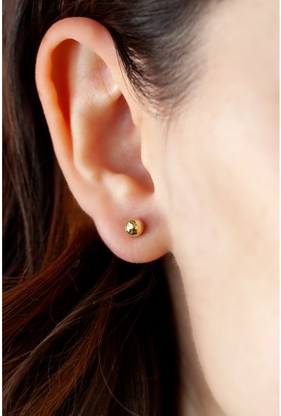 Cenova Kuyumculuk 14 Ayar Altın Küçük Top Küpe