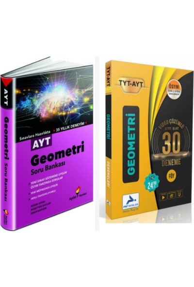 Aydın Yayınları AYT Geometri Soru Bankası ve Paraf Yayınları TYT -AYT Geometri 30 Deneme