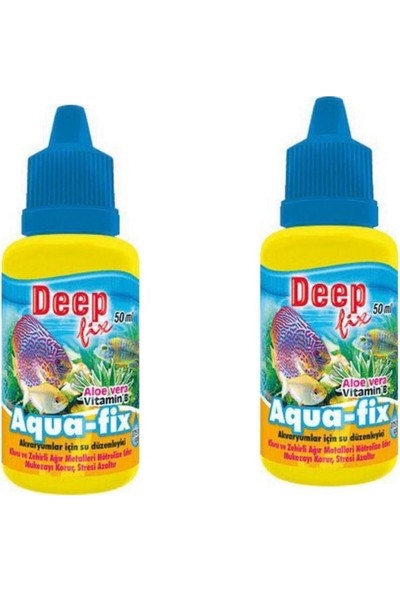 Deep Fix Aquafix Akvaryum Su Düzenleyicisi 50 ml 2 Adet Deep Fix Aquafix Akvaryum Su Düzenleyicisi 50 ml 2 Adet