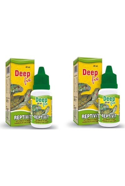 Deep Fix Reptivit Kaplumbağa ve Diğer Sürüngenler Için Vitamin 30ML 2 Adet Deep Fix Reptivit Kaplumbağa ve Diğer Sürüngenler Için Vitamin 30ML 2 Adet