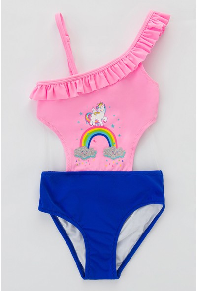 Penti Açık Pembe Kız Çoçuk Rainbow Cloud Mayokini Penti Açık Pembe Kız Çoçuk Rainbow Cloud Mayokini