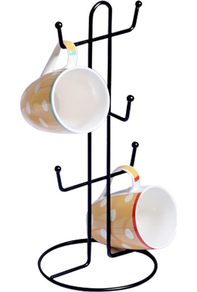 Kosova Siyah Mat Ayaklı Fincan Askılığı