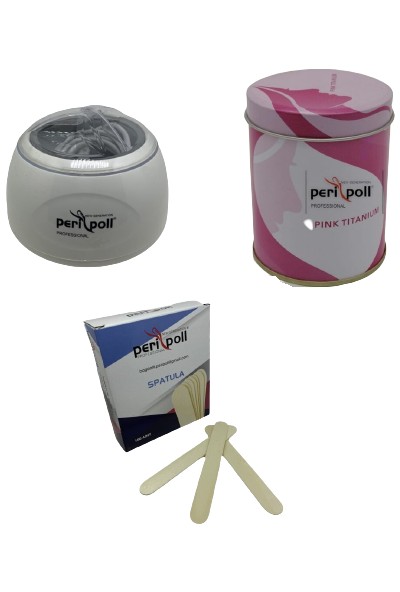 Peri Poll Ağda Makinesi 300 ml Ayarsız + Sir Ağda 240 ml Pudralı Titanyum + Ağda Spatulası 100 Adet Peri Poll Ağda Makinesi 300 ml Ayarsız + Sir Ağda 240 ml Pudralı Titanyum + Ağda Spatulası 100 Adet