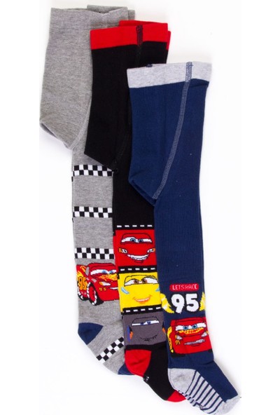 Car's Cars Çocuk 3'lü Külotlu Çorap 17063