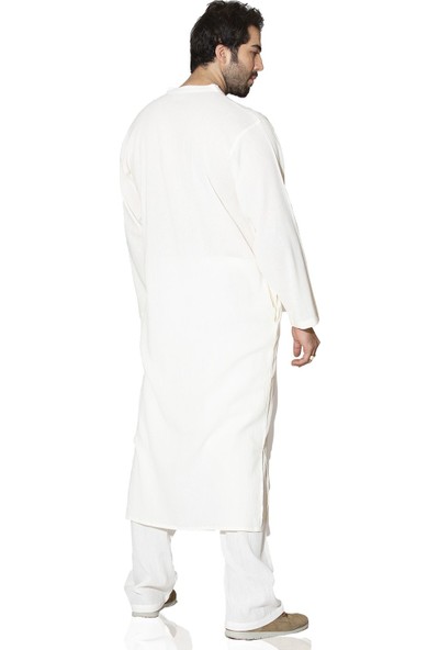 Eliş Şile Bezi Uzun Kol Şile Bezi Erkek Hac ve Umre Elbise Krem Eliş Şile Bezi Uzun Kol Şile Bezi Erkek Hac ve Umre Elbise Krem
