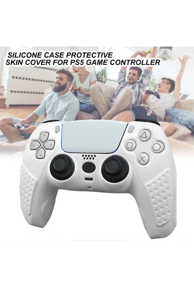 Ps5 Dualsense Yumuşak Kabartmalı Kol Kılıfı Beyaz