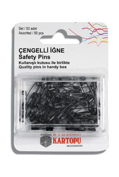 Kartopu 50 Adet Çengelli Iğne Set Siyah Kartopu 50 Adet Çengelli Iğne Set Siyah