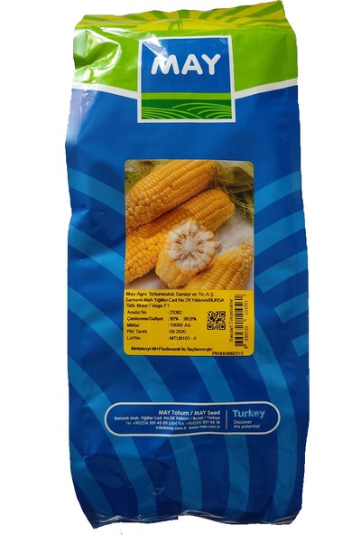 May Vega F1Tatlı Mısır Tohumu 10.000 Adet (2022 Üretim)