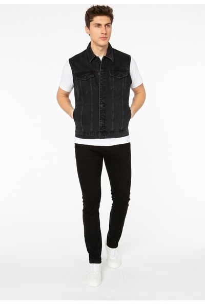 Erkek Kolsuz Denim Yelek 96485-70179 Erkek Kolsuz Denim Yelek 96485-70179