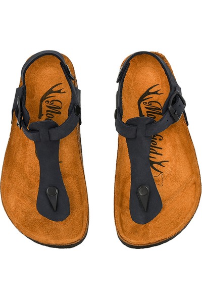 Moosefield Kids Deri Lacivert Çocuk Sandalet