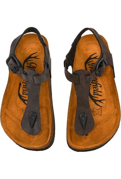 Moosefield Kids Deri Füme Çocuk Sandalet