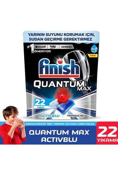Finish Quantum Max Bulaşık Makinesi Deterjanı 22 Kapsül Finish Quantum Max Bulaşık Makinesi Deterjanı 22 Kapsül