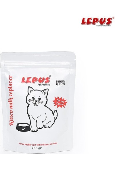 Lepus Kitten Milk Replacer Yavru Kediler Için Süt Tozu 200 Mg Lepus Kitten Milk Replacer Yavru Kediler Için Süt Tozu 200 Mg