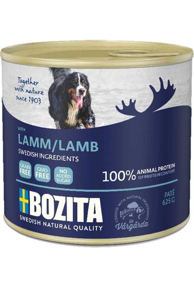 Bozita Tahılsız Kuzu Etli Köpek Konservesi 625 gr 5'li Set Idili Bozita Tahılsız Kuzu Etli Köpek Konservesi 625 gr 5'li Set Idili