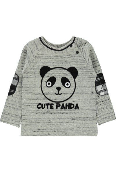 Civil Baby Erkek Bebek Sweatshirt 6-18 Ay Gri Civil Baby Erkek Bebek Sweatshirt 6-18 Ay Gri