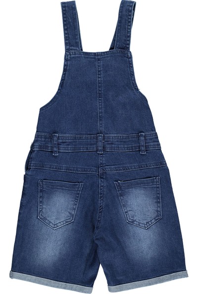 Civil Girls Kız Çocuk Kot Salopet 6-9 Yaş Mavi