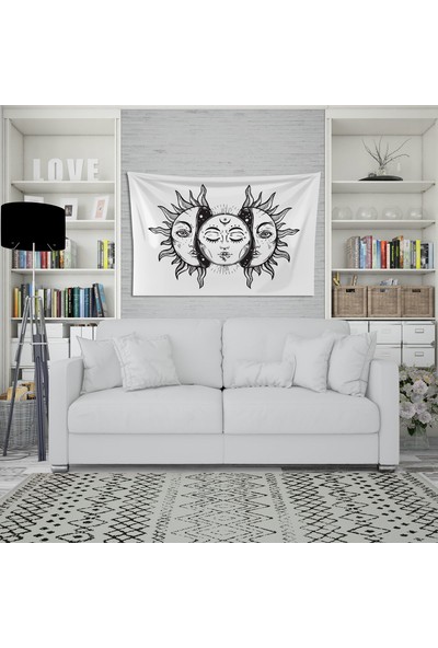 Vagonik Güneş ve Ay Duvar Örtüsü 150X100 cm Vagonik Güneş ve Ay Duvar Örtüsü 150X100 cm