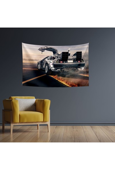 Vagonik Geleceğe Dönüş Delorean Duvar Örtüsü Halısı 150 x 100 cm Vagonik Geleceğe Dönüş Delorean Duvar Örtüsü Halısı 150 x 100 cm