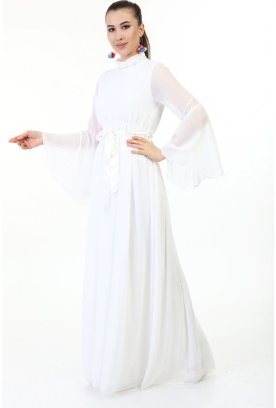 Işşıl 5062-Yaka Taşlı Hakim Yaka Baby Shower-Hamile Abiye Elbise Işşıl 5062-Yaka Taşlı Hakim Yaka Baby Shower-Hamile Abiye Elbise