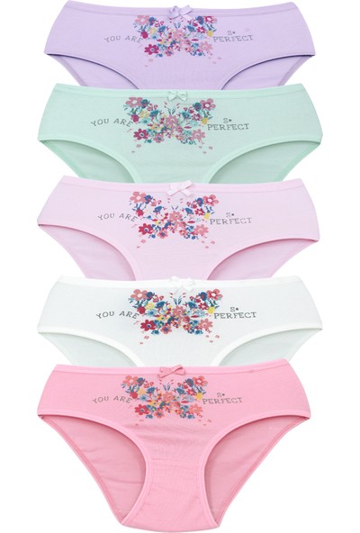 Biyokids Kız Çocuk Külot 5'li Paket Karışık Renk