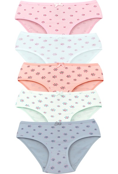 Biyokids Kız Çocuk Külot 5'li Paket Karışık Renk Biyokids Kız Çocuk Külot 5'li Paket Karışık Renk